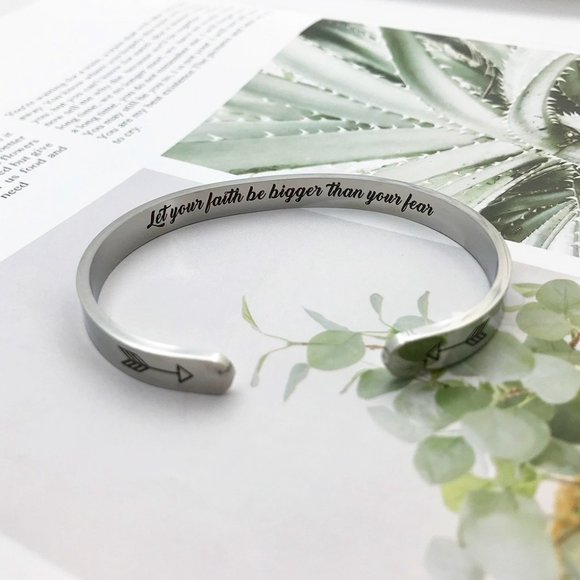 YoBracelet | Jewelry | Motivational Mantra Bracelet Let Your Faith Be ...